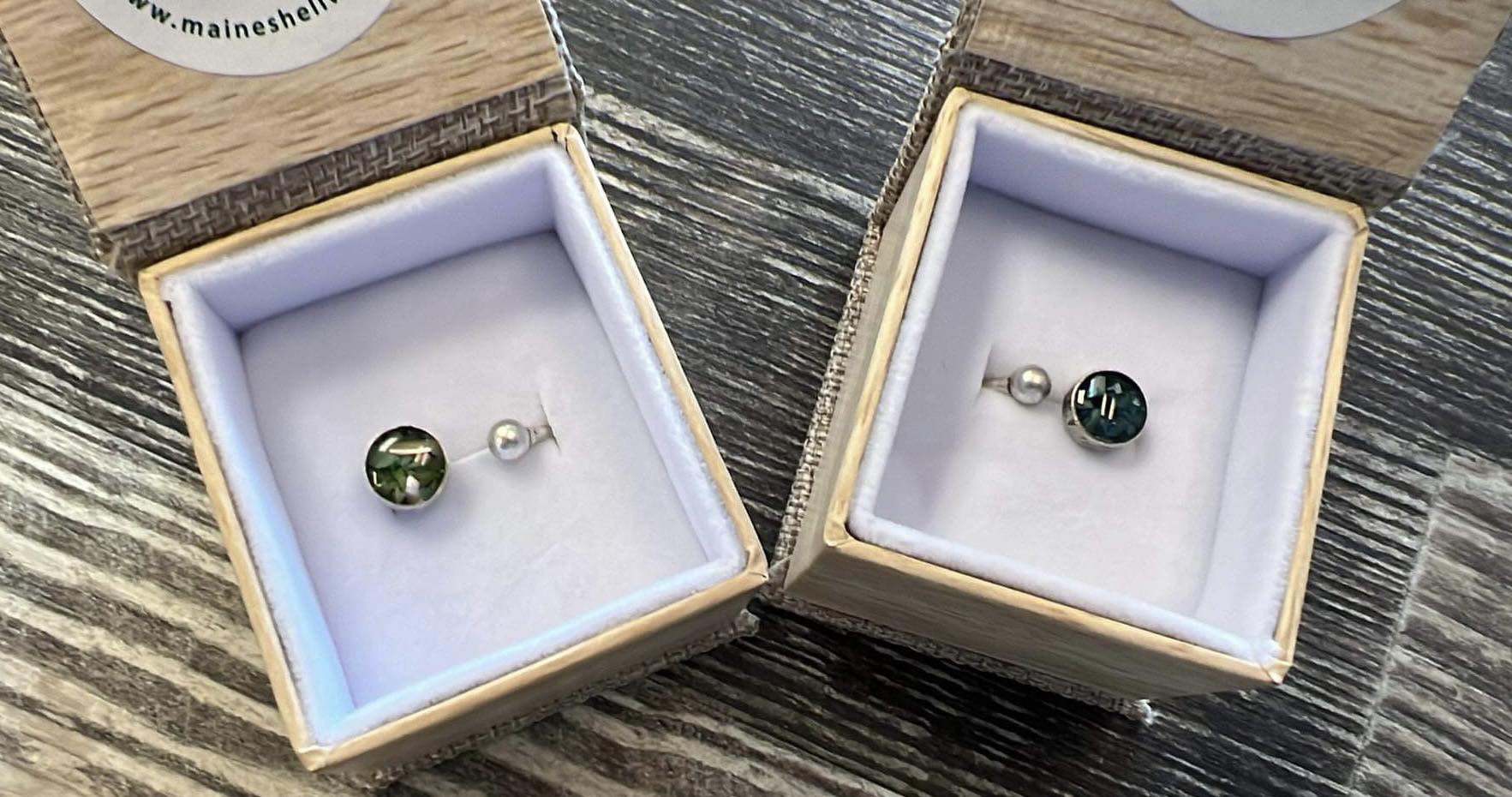 Maine Shellware Round Rings – Palomas Gifts