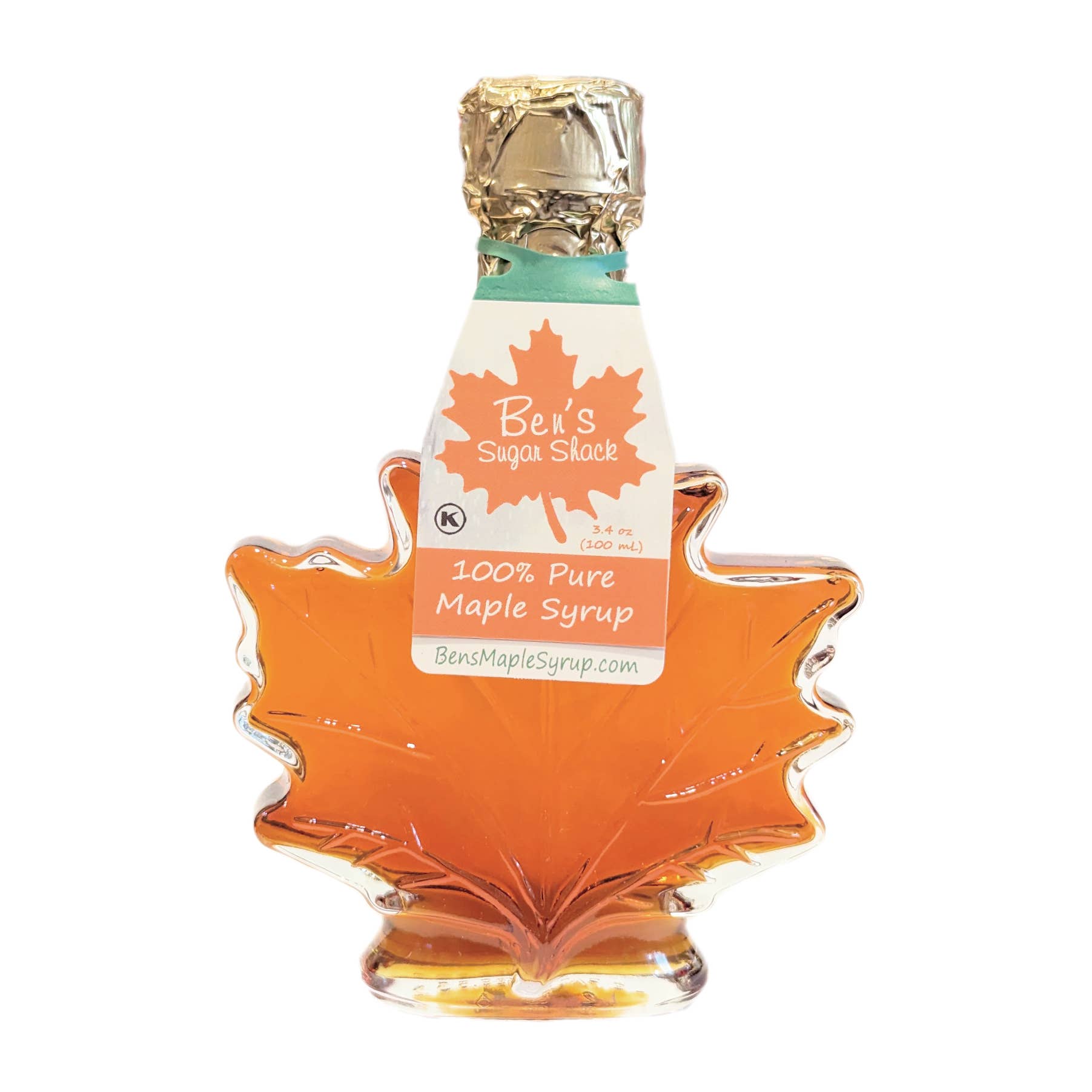 Ben's Sugar Shack Maple Syrup in 3.4 Oz. Glass Leaf – Palomas Gifts